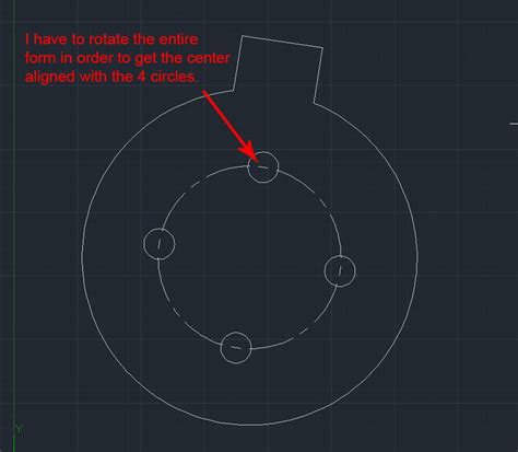 solved problem to rotate circle centerline autodesk