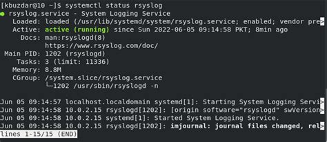 how to set up a syslog server in centos 8