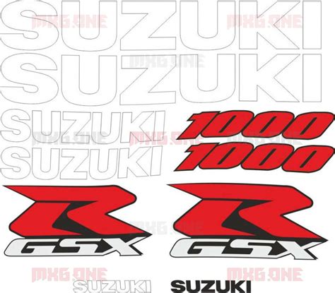 Suzuki Gsx R 1000 Logos Decals Stickers And Graphics Mxg One Best