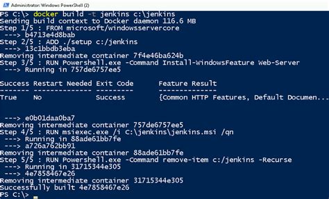 installing jenkins through docker file for windows container
