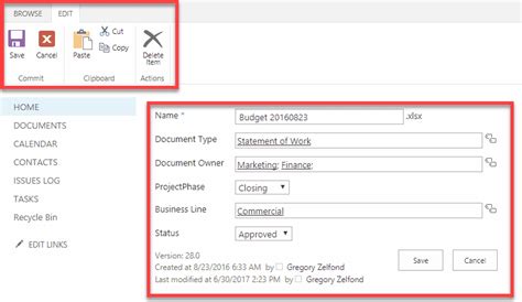 4 ways to edit document metadata in sharepoint sharepoint maven