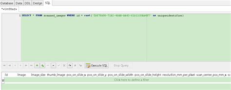 query sqlite using uuid returns nothing stack overflow