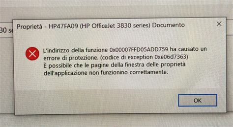 hp officejet 3830 0xe06d7363 exception microsoft community