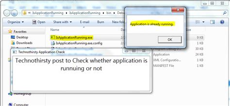 is application running already in wpf techno thirsty