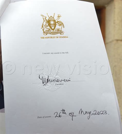 President Museveni Signs Anti Homosexuality Bill Into Law New Vision