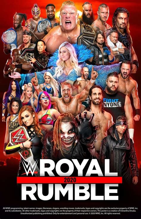 Royal Rumble 2021 Wwe Vertical Poster 24 X 36 Etsy