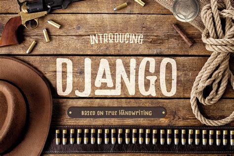 django stunning fonts ~ creative market