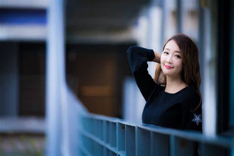 Wallpaper Model Asian Portrait Women Outdoors Depth Of Field