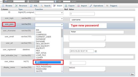 how to reset wordpress password via phpmyadmin techglimpse