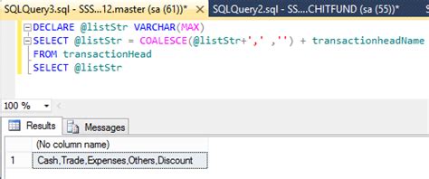 sql column separated by comma sql header separated by comma column