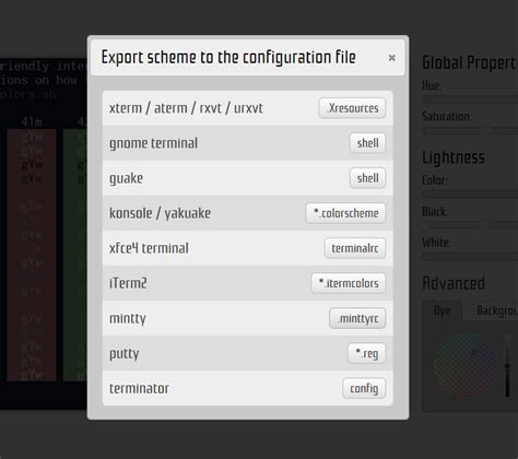cygwin import color scheme from “color scheme designer” itecnote