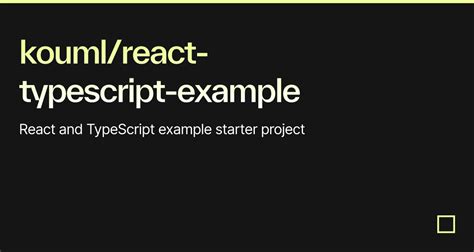 kouml react typescript example codesandbox