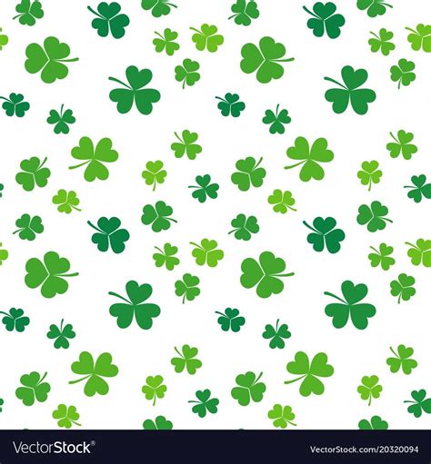 Clover Seamless Pattern St Patricks Day Royalty Free Vector Clover
