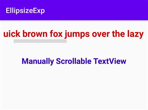 android textview ellipsize property example