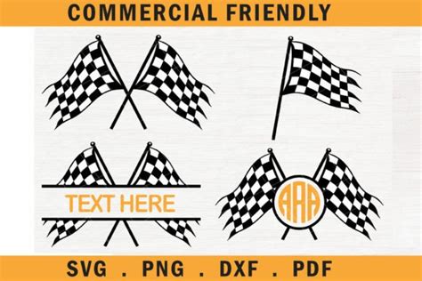 Racing Flag Svg Checkered Flag Monogram Graphic By Redearth And