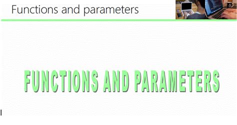 functions and parameters behind the scenes