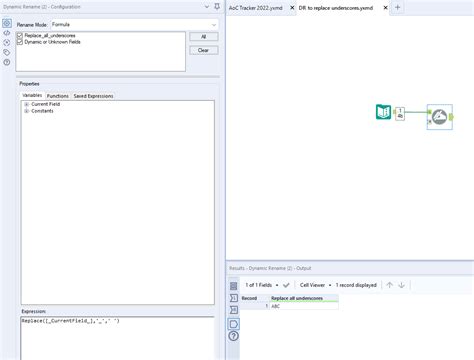 solved dynamic rename alteryx community