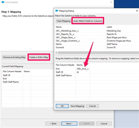 using the salesforce data loader to insert or update