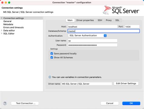 using docker on mac to have persistent sql server settings and