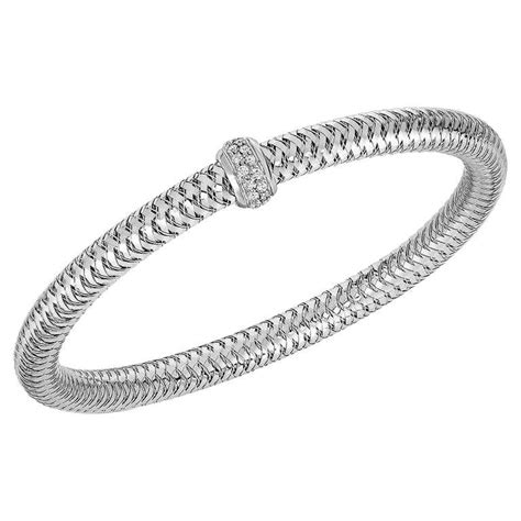 Roberto Coin Primavera Diamond Station Flexible Bracelet In 18k Gold