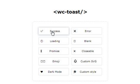 add notifications component easily using wc toast