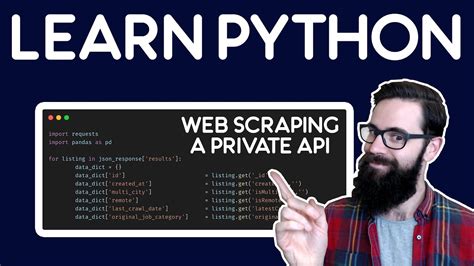 learn python web scraping a private api questions from the comments