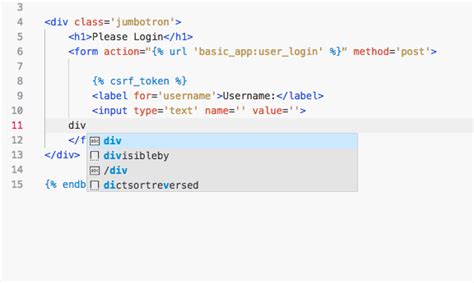 breaks html intellisense · issue 16 · vscode django