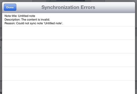 solved evernote for ipad “could not sync note” synchronization error