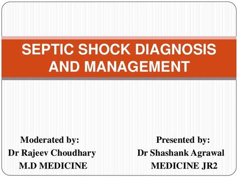Management Of Septic Shock