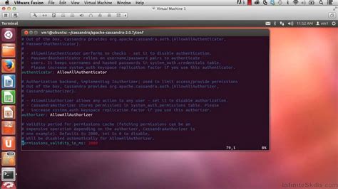 apache cassandra tutorial viewing the main configuration file youtube