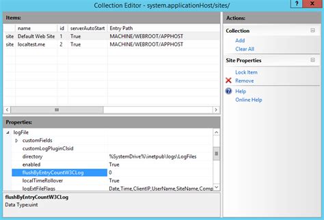 default log file settings for web sites the official microsoft iis site