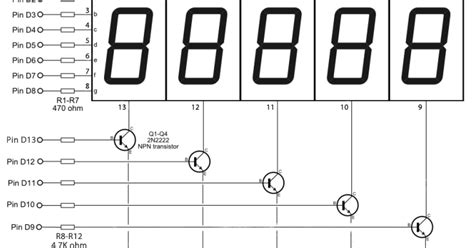 coding more than four `7segment` display panels on arduino