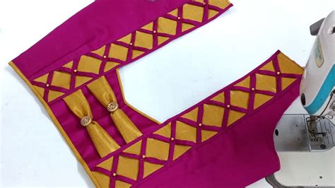 Beautiful Model Blouse Designs Cutting And Stitching Back Neck Blouse