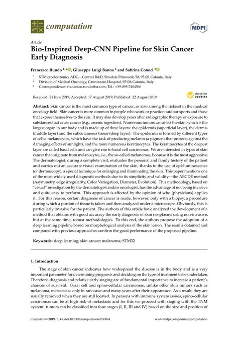 Bio Inspired Deep Cnn Pipeline For Skin Cancer Early Diagnosis Docslib