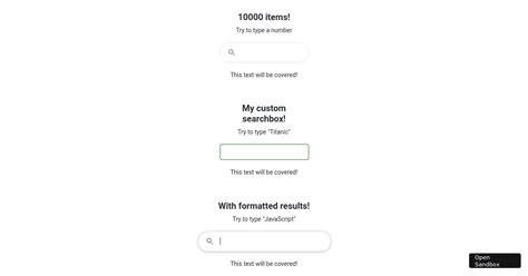 react search autocomplete examples codesandbox