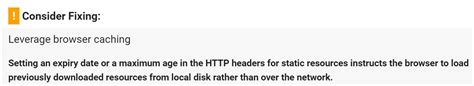 how to fix the leverage browser caching warning in wordpress