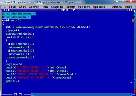 write a c program to enter marks of five subjects and calculate