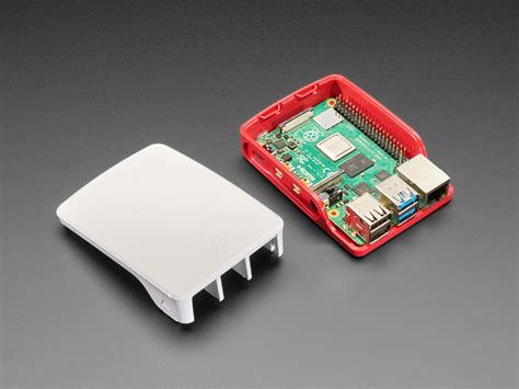 official raspberry pi foundation raspberry pi 4 case red white id