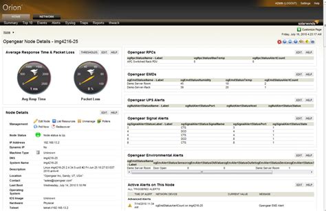 solarwinds integration opengear