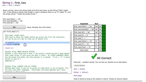 codingbat first two python youtube