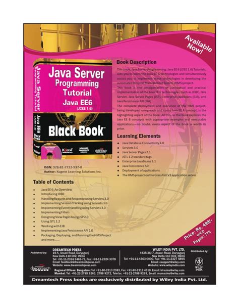 java server programming tutorial java ee6 j2ee 1 6 black book java