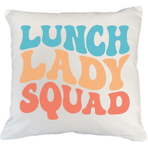 Lunch Lady Squad School Themed Groovy Retro Wavy Text Merch T