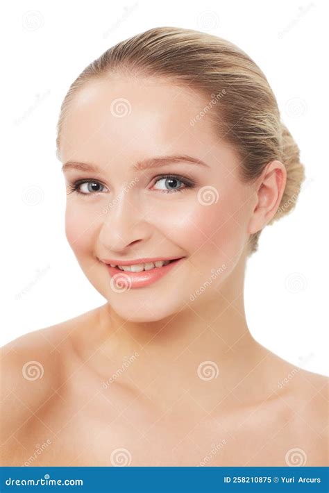 Bare Beauty Head And Shoulders Portrait Of A Pretty Young Woman