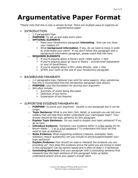 10 Argumentative Essay Outline Templates Pdf