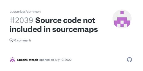 source code not included in sourcemaps · issue 2039 · cucumber common