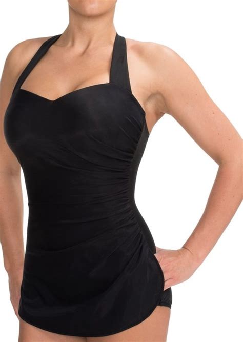 Miraclesuit Miraclesuit Slimming Skirted Swimsuit 1 Piece Halter