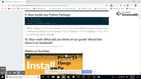 how to create your first django project youtube