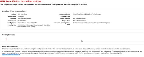 html windows 10 error 500 19 internal server error stack