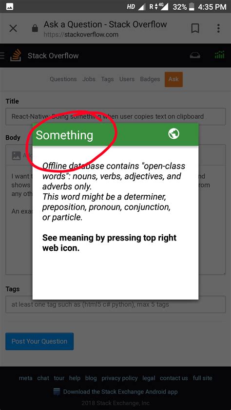 android react native doing something when user copies text on