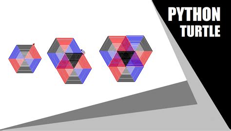 python turtle draw multi color pattern design in python turtle